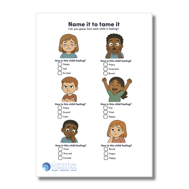Name it to tame it - Worksheet for working with children's emotions ...