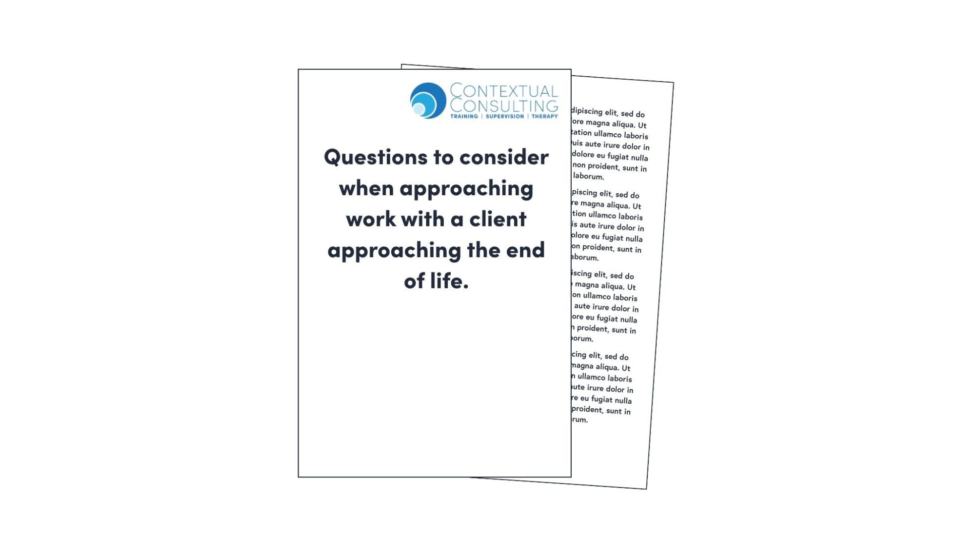 Questions to consider when working with a client approaching the end of ...