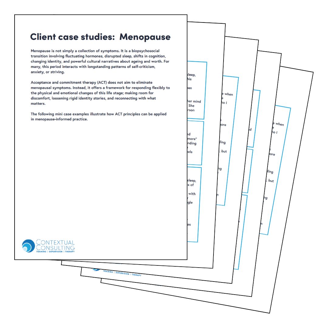 Client case studies: Menopause and ACT - Contextual Consulting